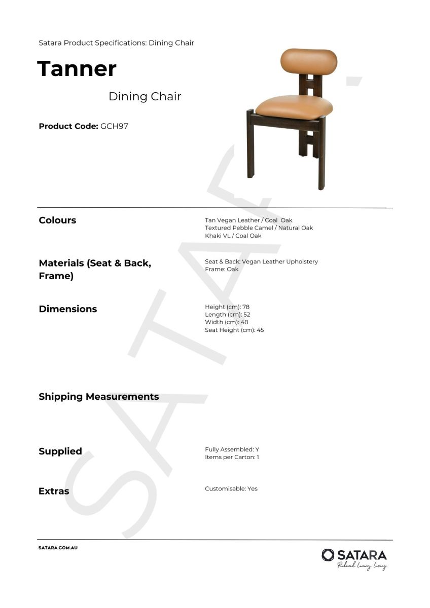 Tanner Dining Chair | Satara